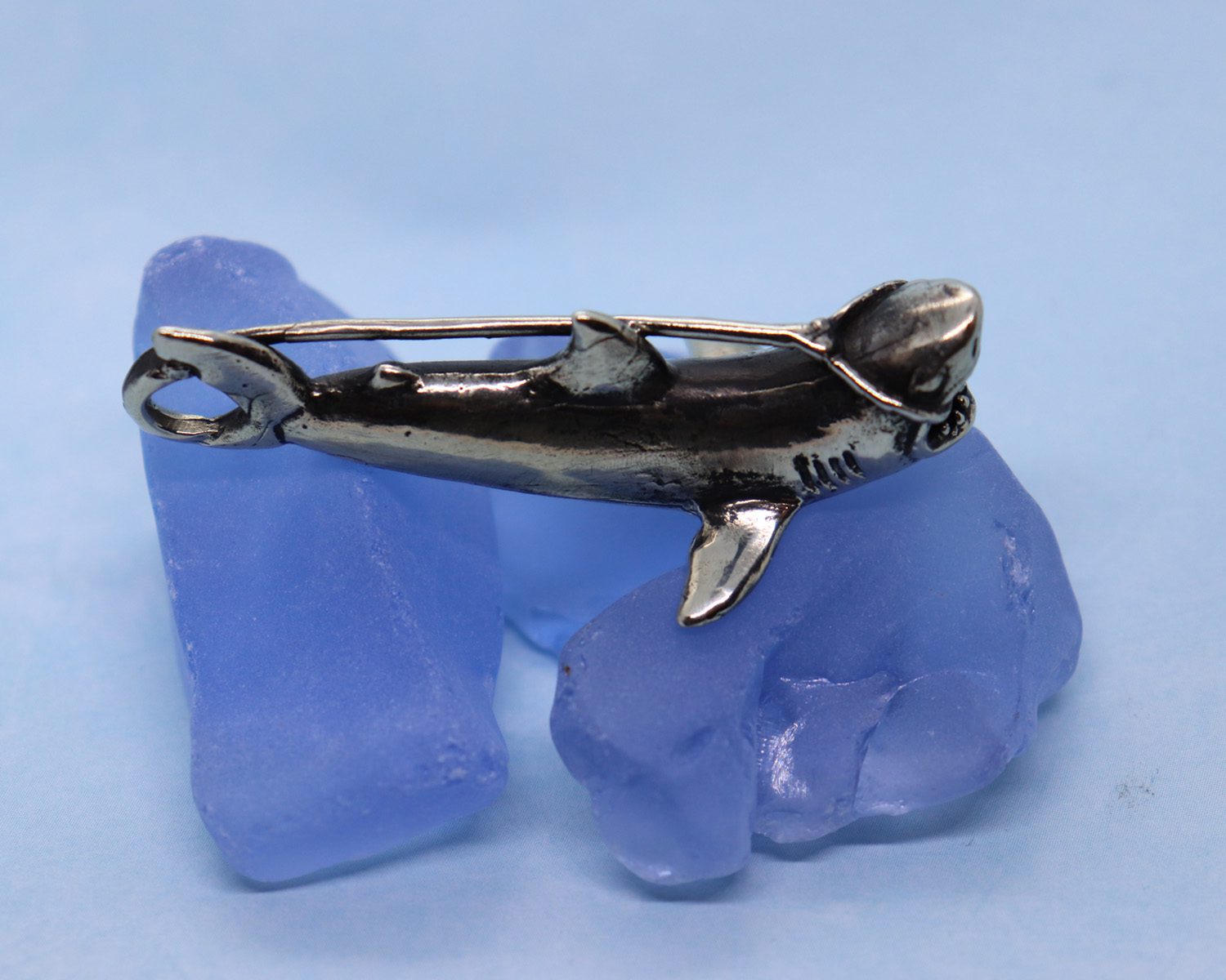 Dead Shark Sterling Silver Pendant